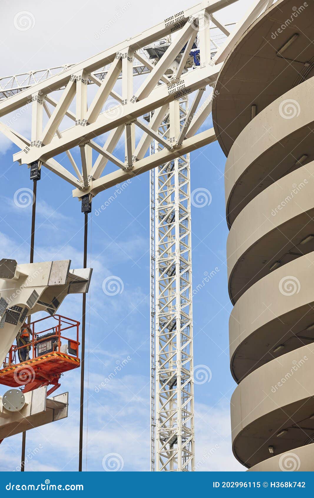Workers on a Construction Site. Engineering and Architectural ...