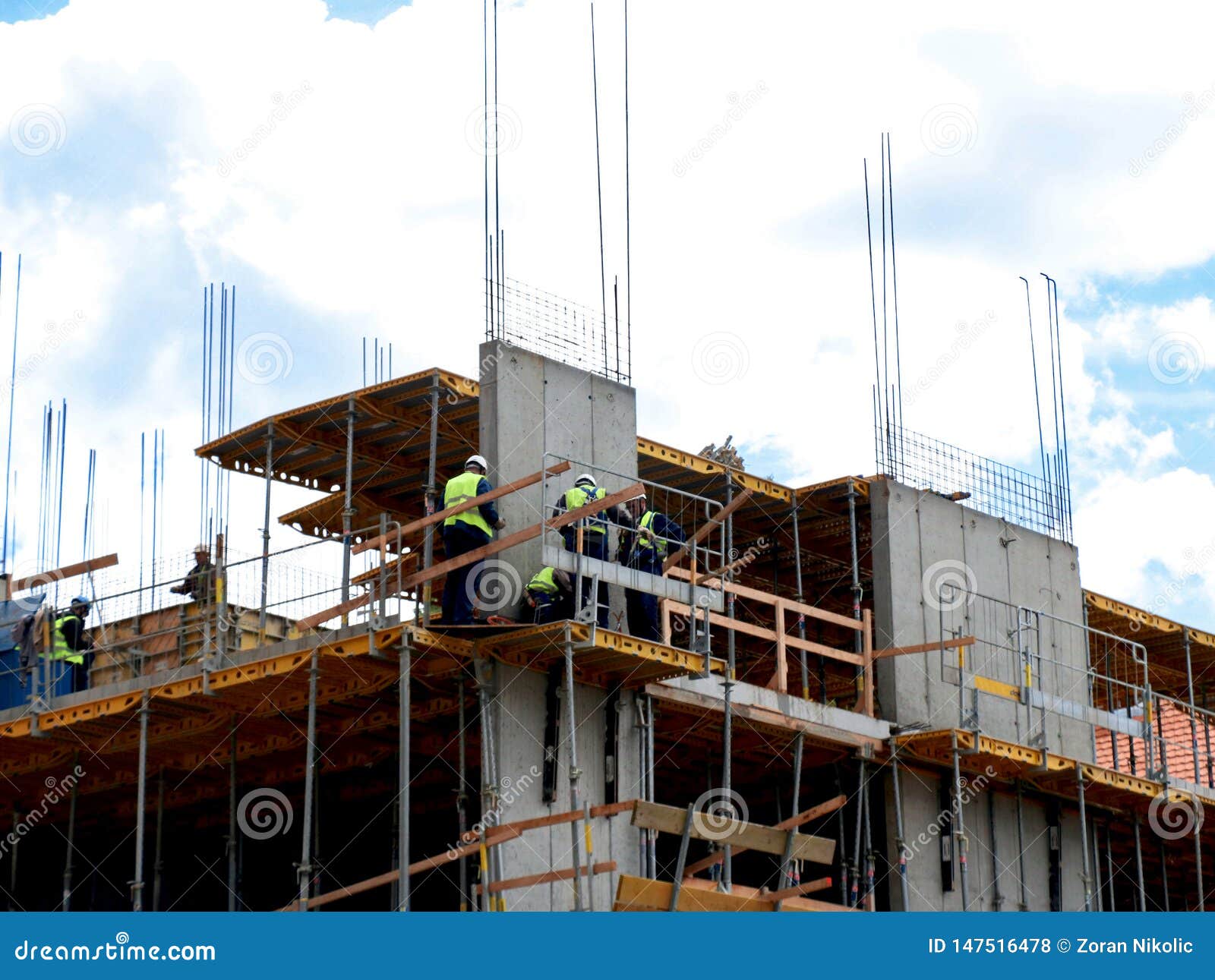 Workers on the Construction Site Editorial Stock Photo - Image of ...