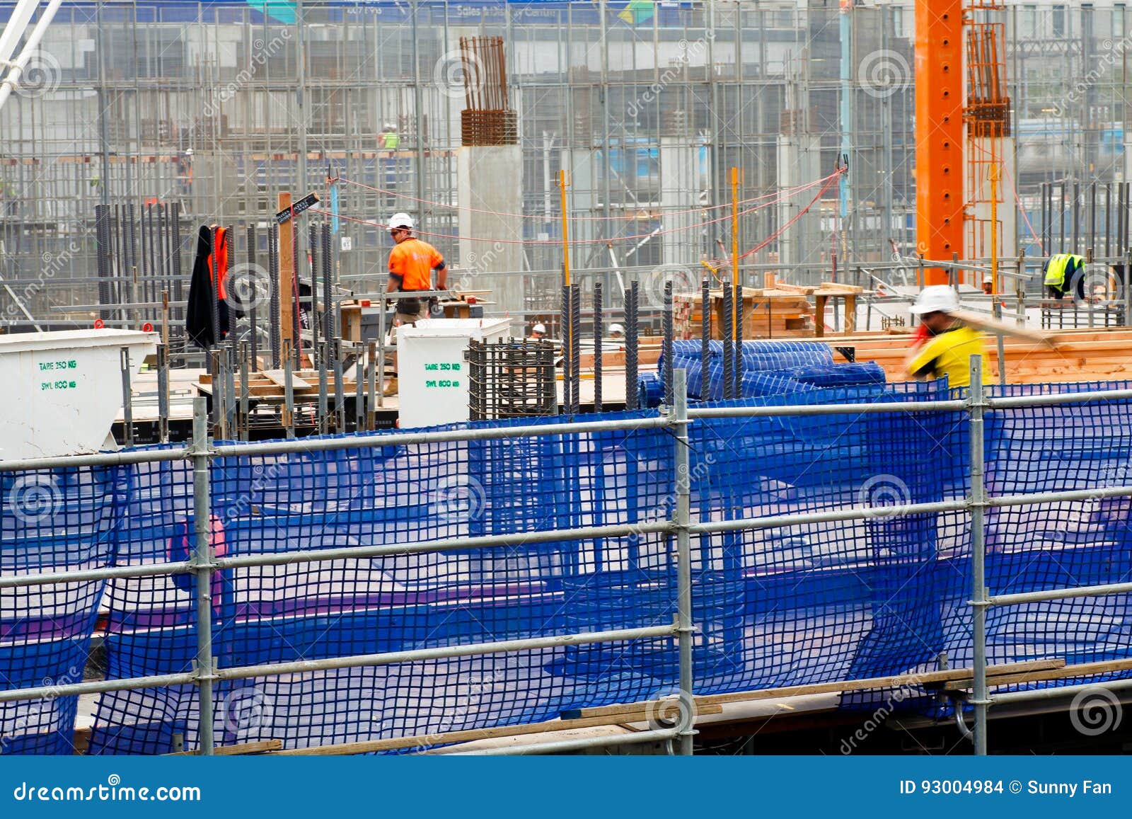 Workers on Construction Site Editorial Stock Image - Image of ...