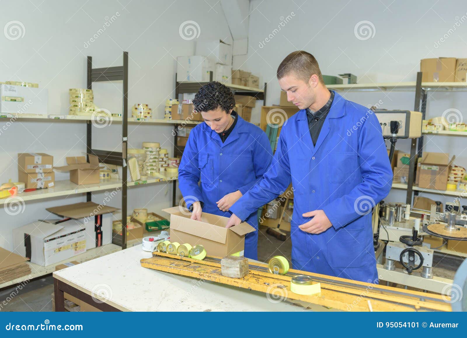 Workers in Delivery in Office Stock Image - Image of teamwork ...