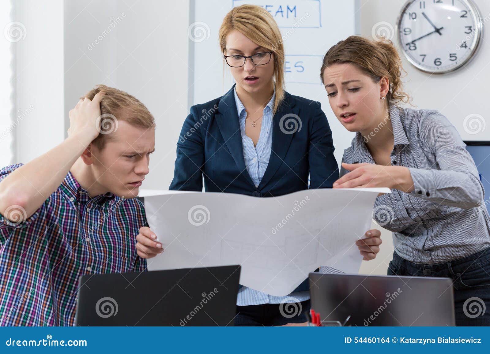 Workers Discuss the Project Stock Photo - Image of open, hard: 54460164