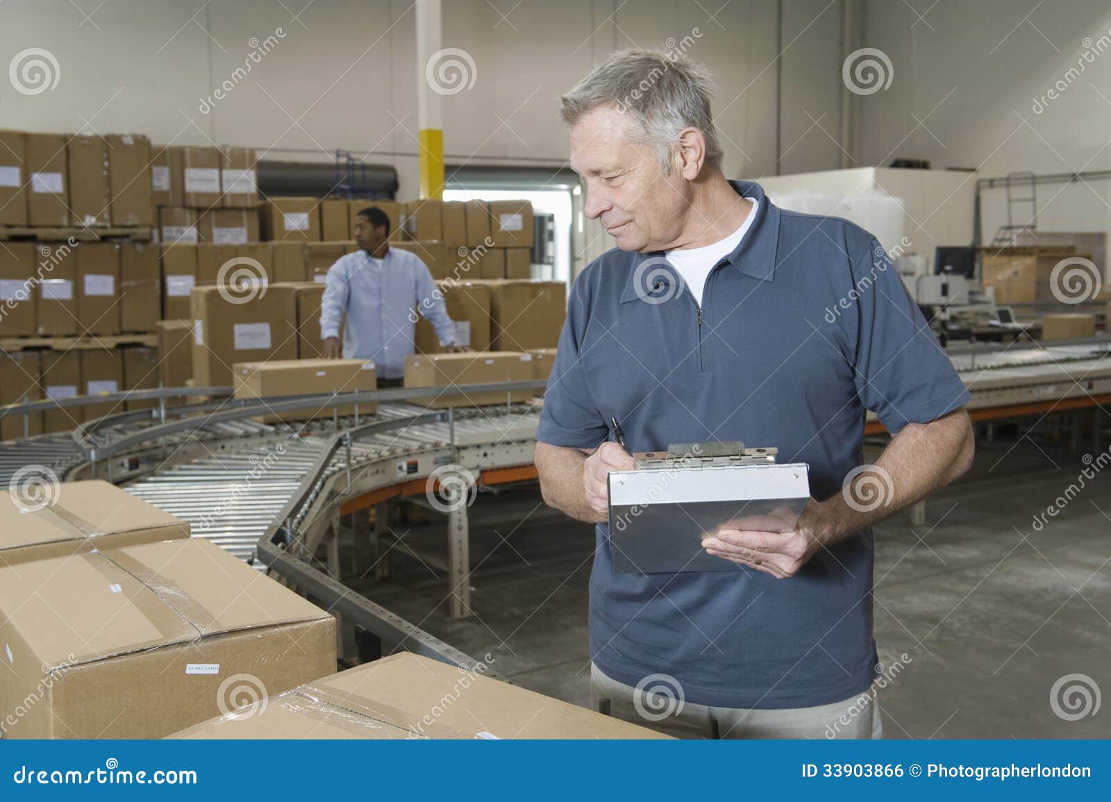 Workers in Distribution Warehouse Stock Photo - Image of adult ...