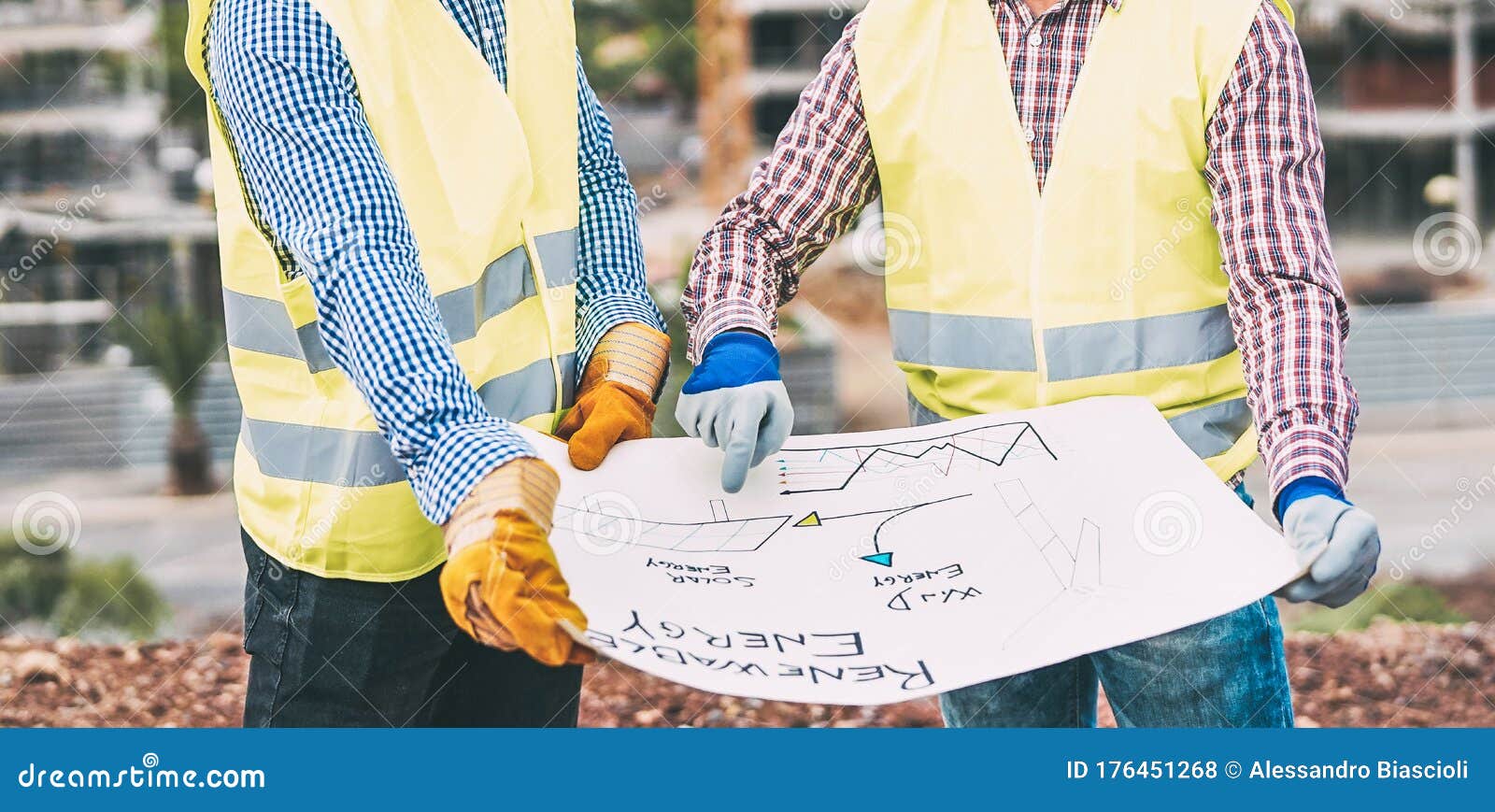 Workers Engineers Discussing about the New Building Area - Young ...