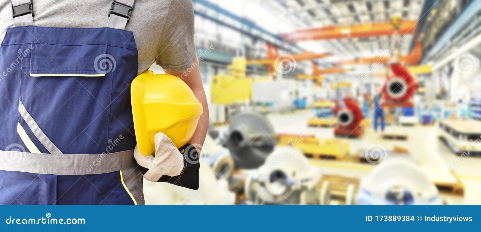 Workers with Equipment in a Factory - Closeup Stock Photo - Image of ...
