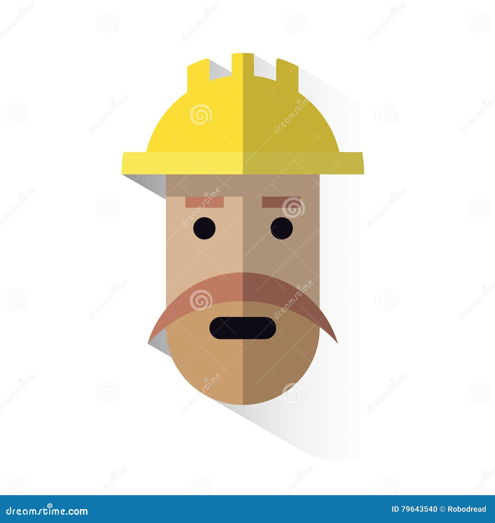 Workers Face Icon with Helmet Stock Vector - Illustration of symbol ...