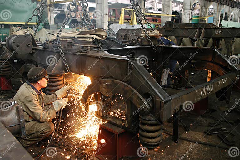 Workers at factory editorial stock photo. Image of manufacturing - 13700198