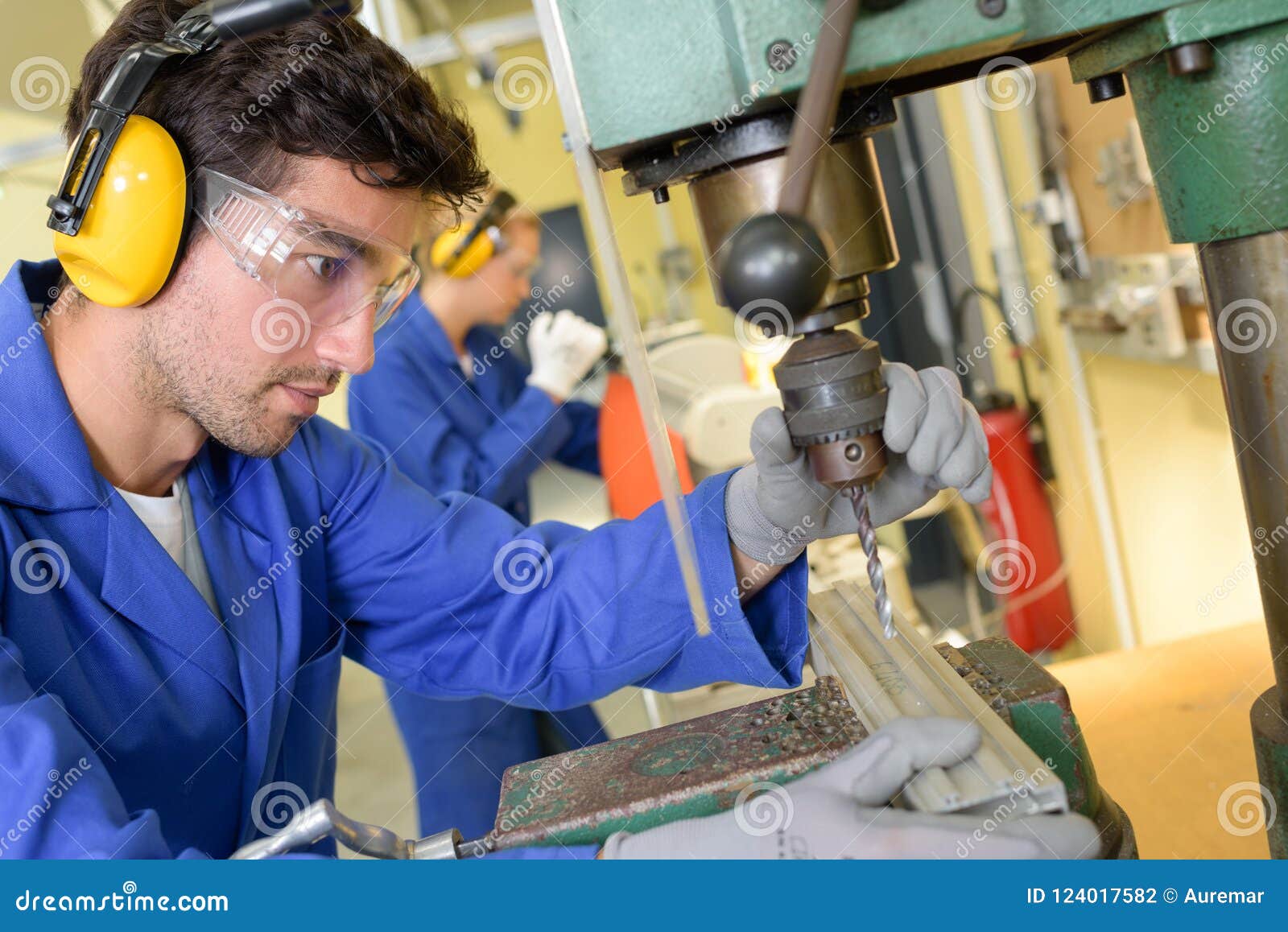 Workers in the factory stock photo. Image of solid, metal - 124017582