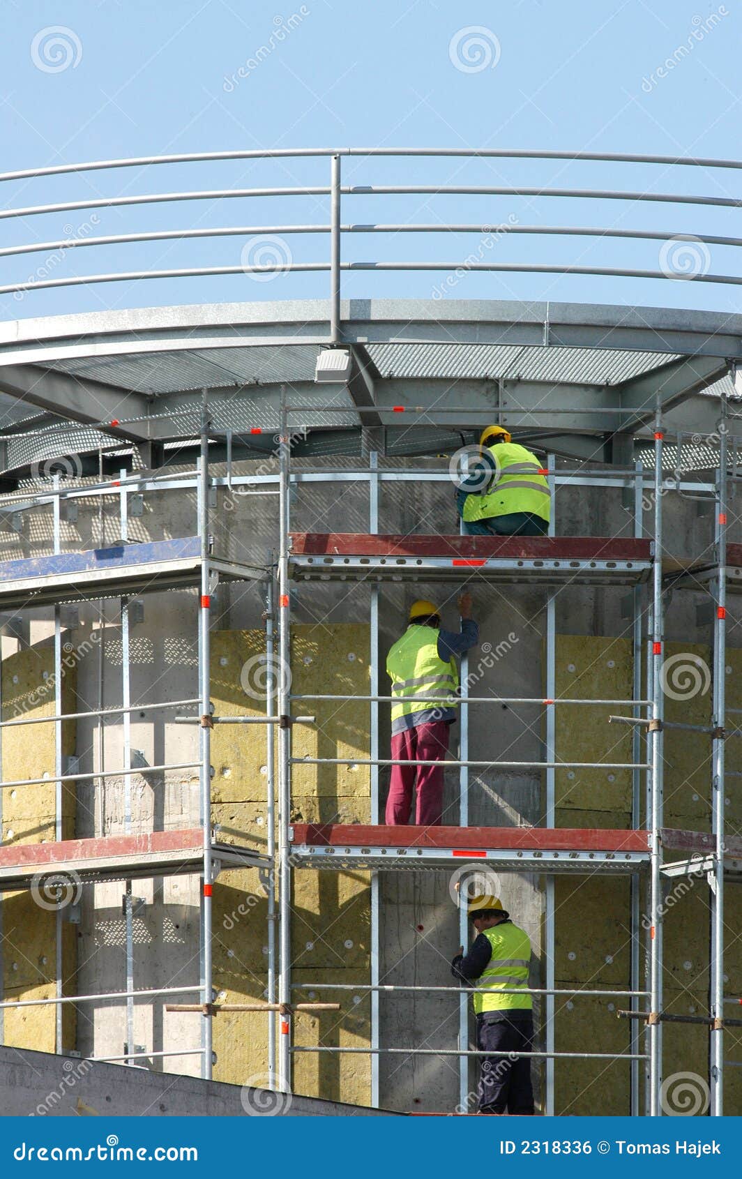 Workers on falsework stock photo. Image of high, stage - 2318336