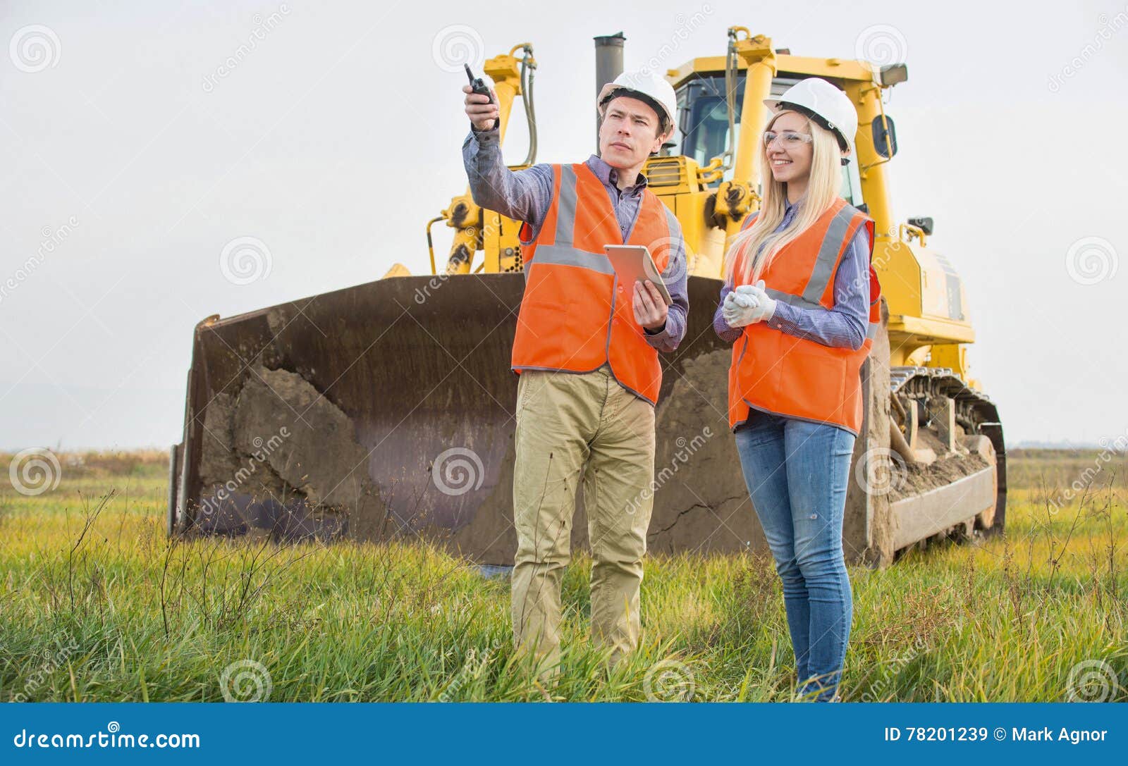 Workers in the field stock image. Image of builder, boss - 78201239