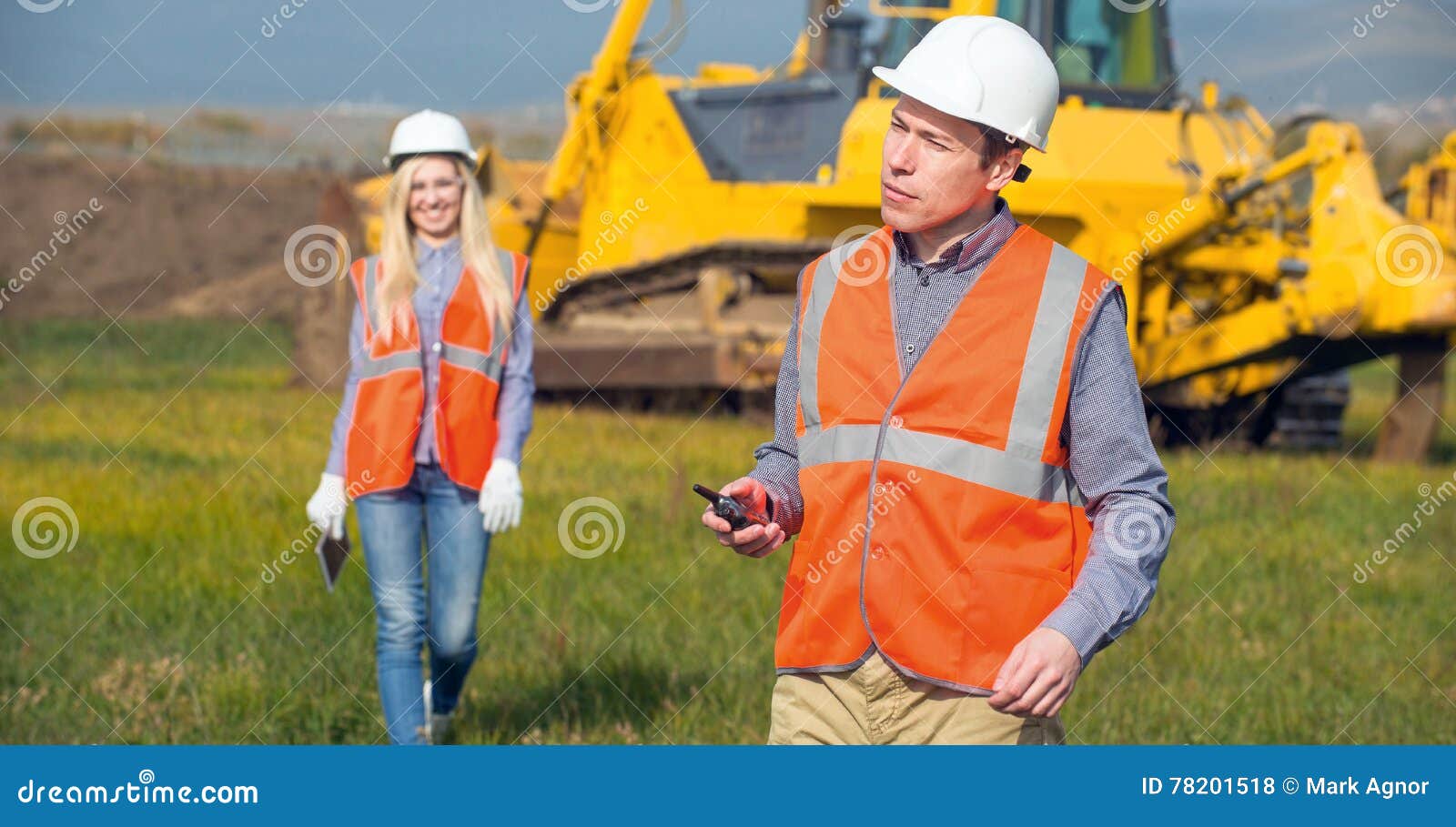 Workers in the field stock photo. Image of helmet, employment - 78201518