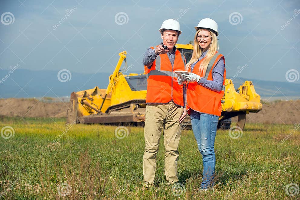 Workers in the field stock photo. Image of machine, people - 78233184