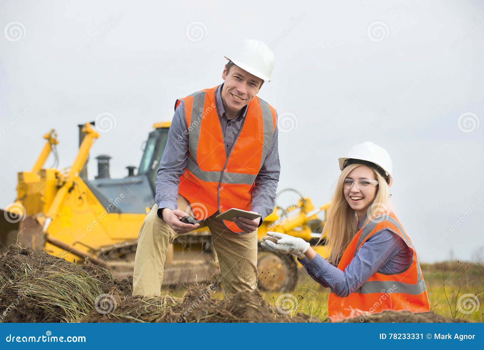 Workers in the field stock image. Image of foreman, holding - 78233331