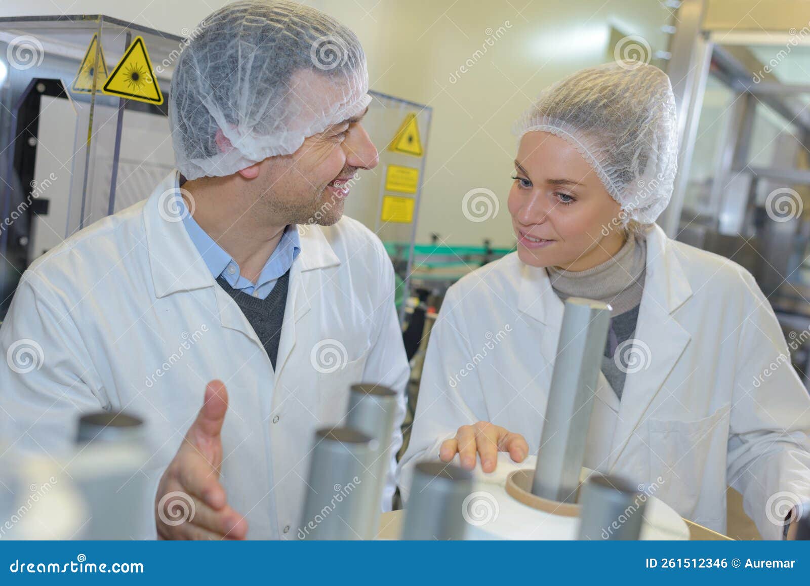 Workers on Food Production Line Stock Photo - Image of industry ...