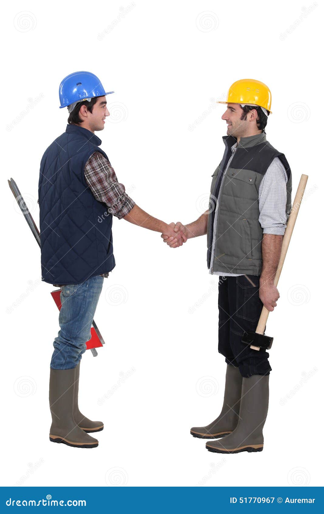 Workers Greeting Each Other Stock Image - Image of gesture, happy: 51770967