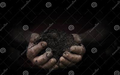 Workers Hands with a Handful Stock Photo - Image of hold, field: 98139754