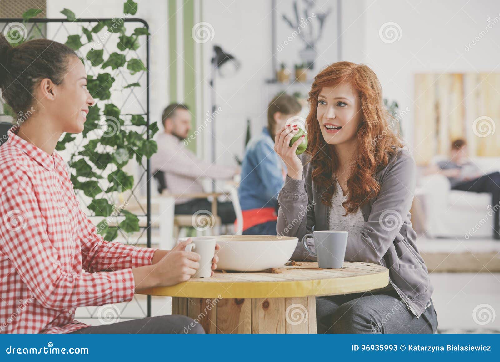 Workers Having Coffee Break Stock Image - Image of startup, smiling ...