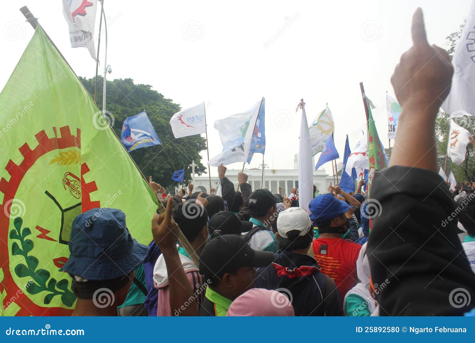 Workers Held Demonstration in Jakarta Editorial Image - Image of ...