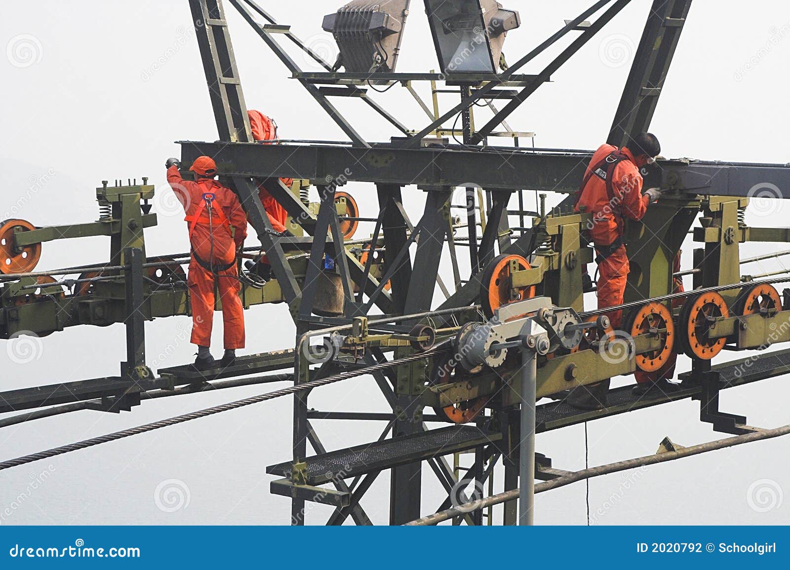 Workers on High Crane stock photo. Image of worker, machine - 2020792