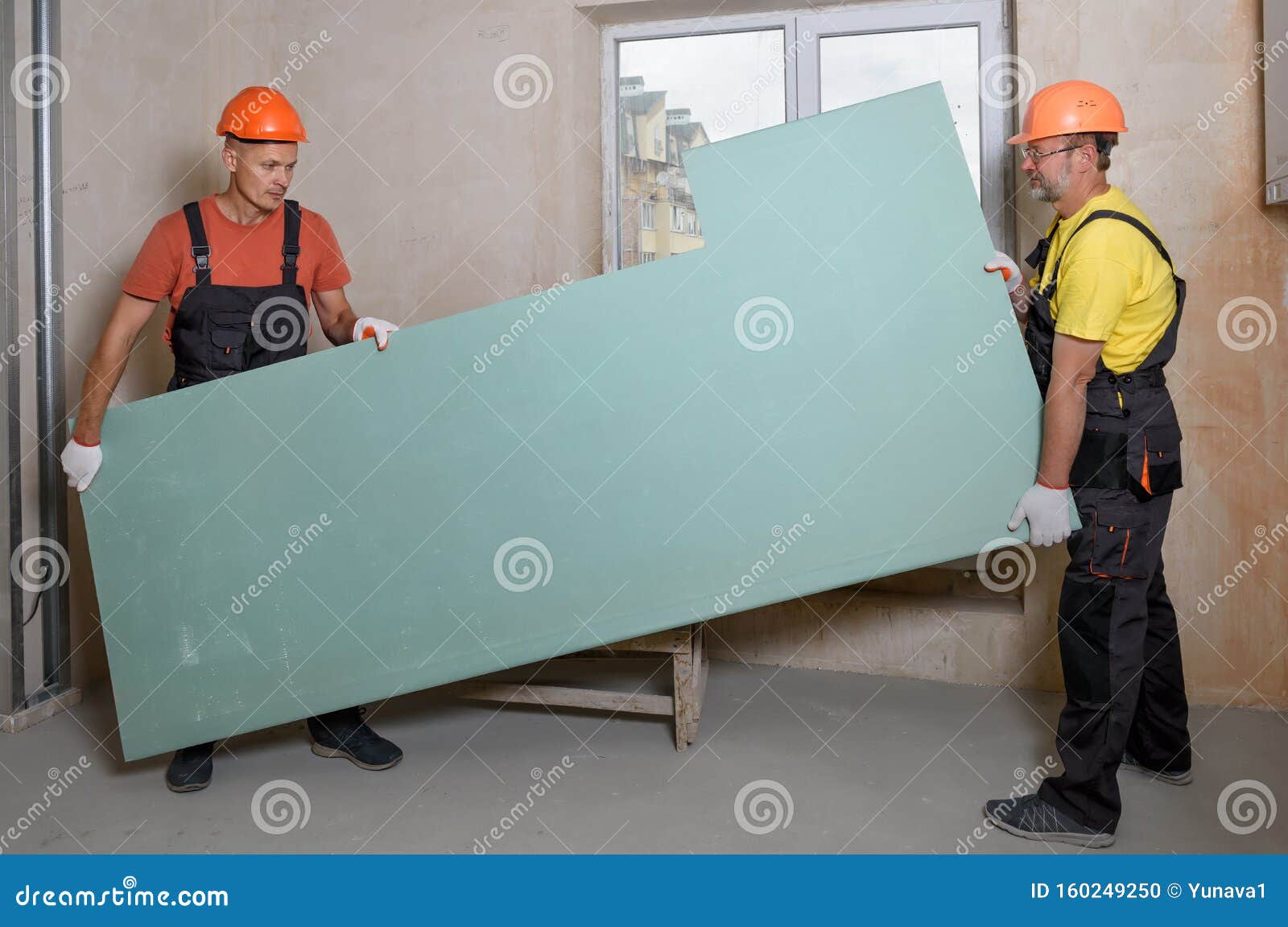 Plasterboard Installation on the Ceiling Stock Photo - Image of ...