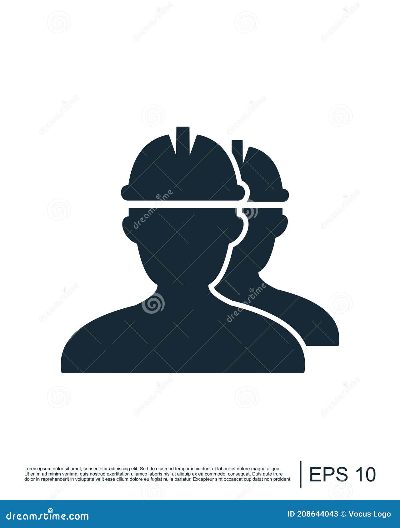 Workers Icon Vector Logo Template Stock Vector - Illustration of ...