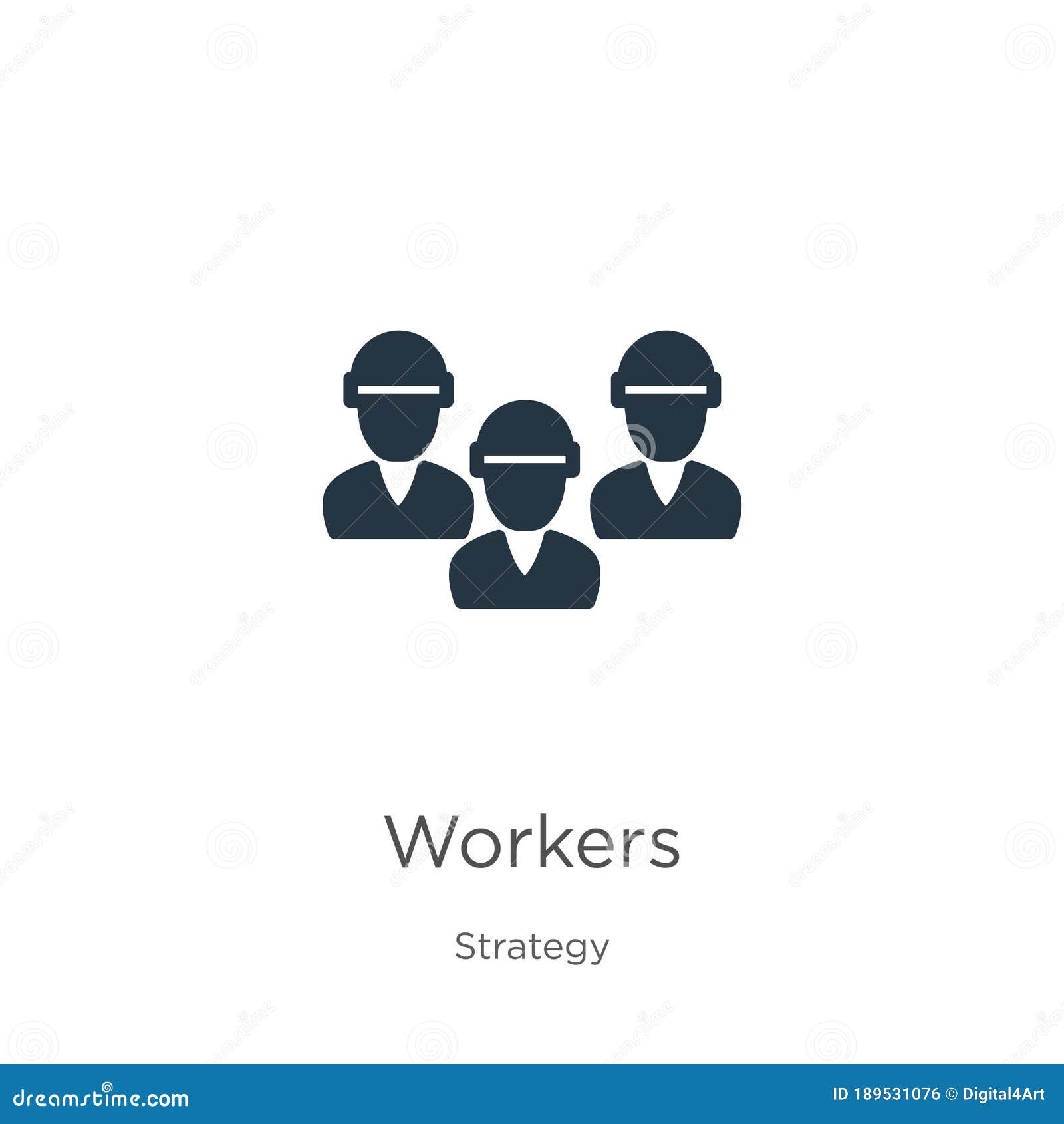 Workers Icon Vector. Trendy Flat Workers Icon from Strategy Collection ...