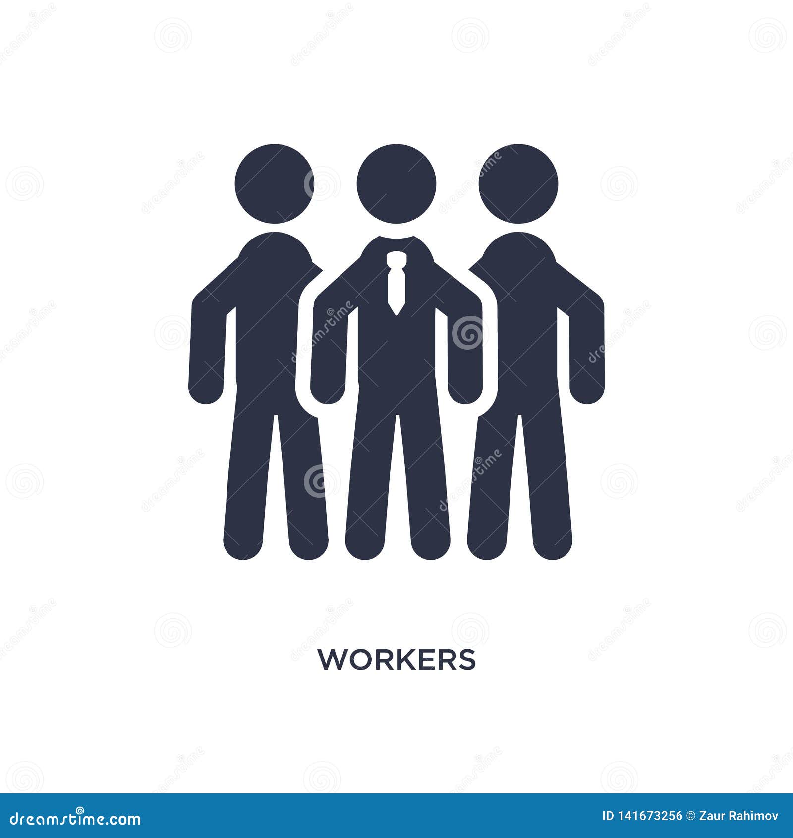 Workers Icon on White Background. Simple Element Illustration from ...