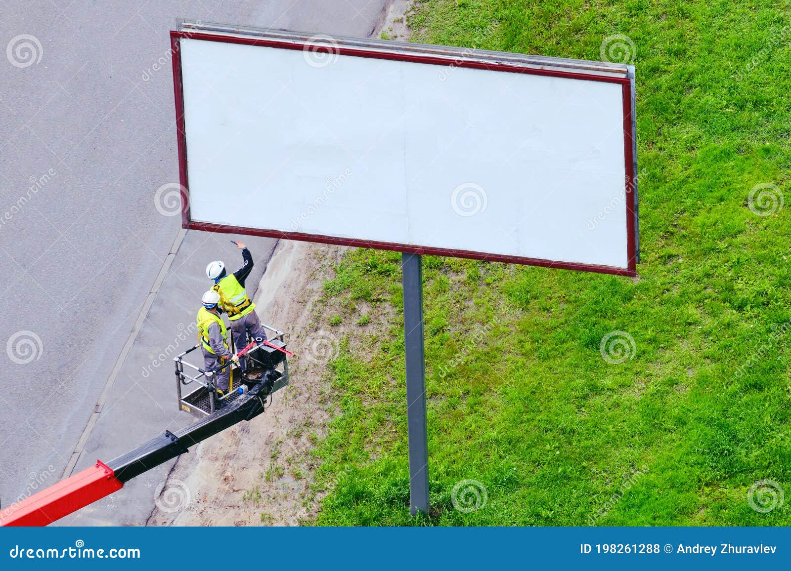 Billboard Outdoor, Advertising Mockup, Empty Frame Copy Space For Logo ...
