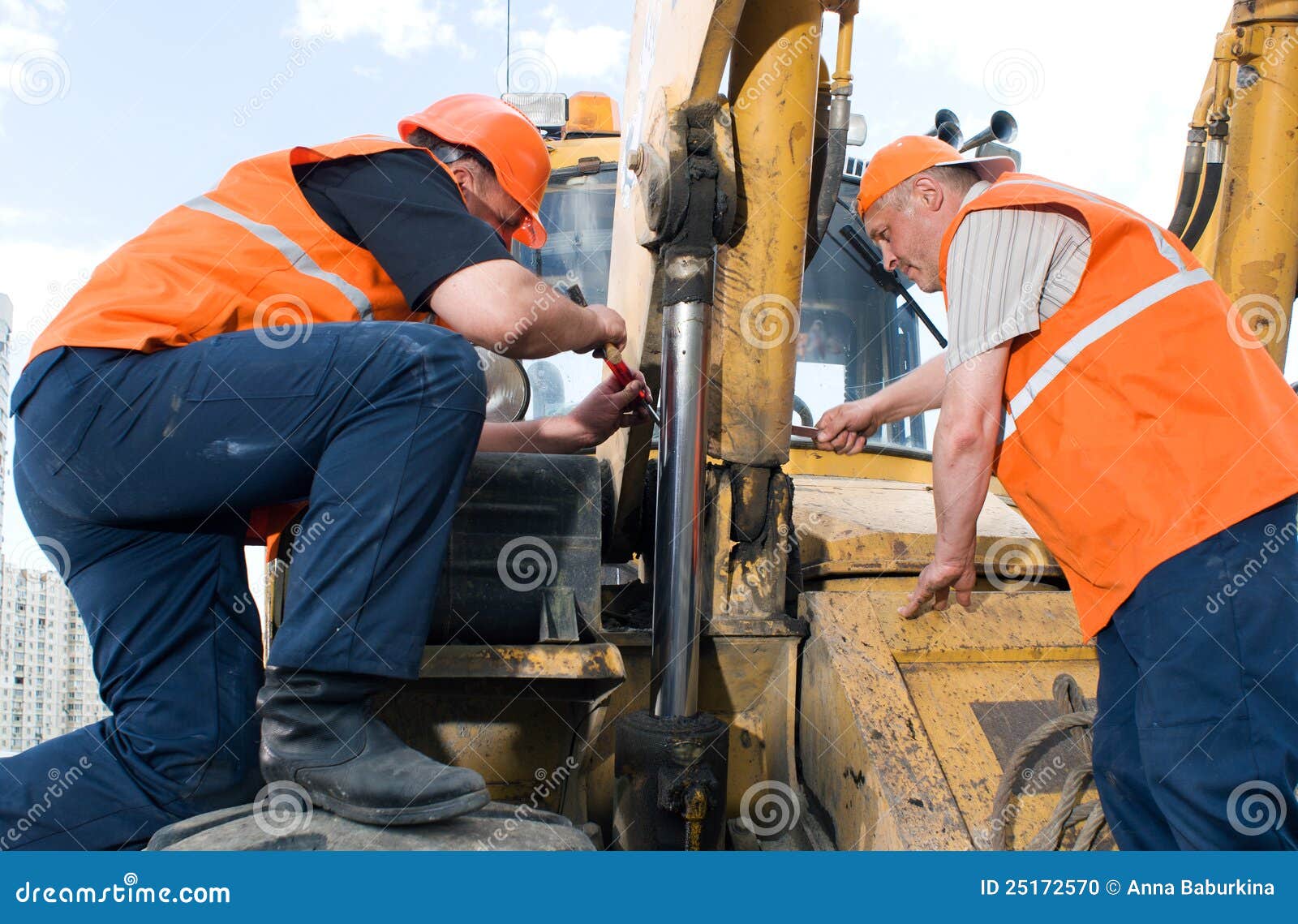 Workers on the job stock photo. Image of large, group - 25172570