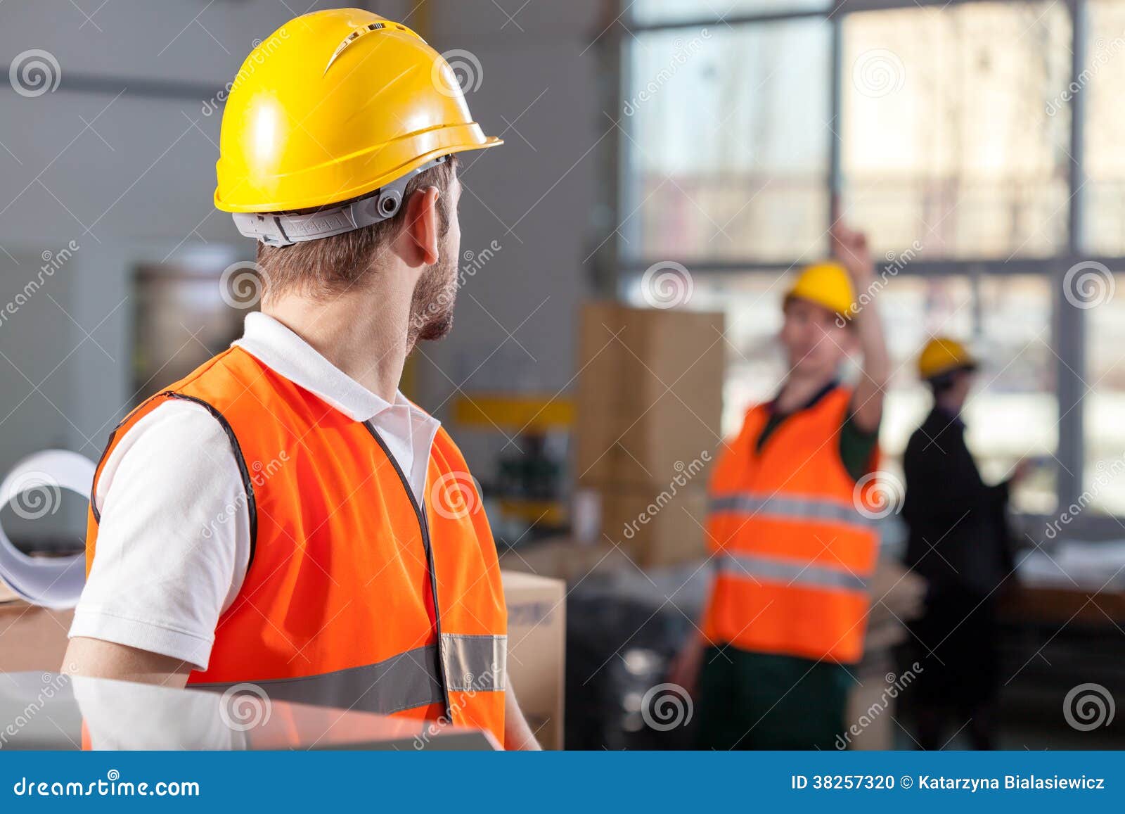 Workers during Job in Factory Stock Photo - Image of indoors, caucasian ...