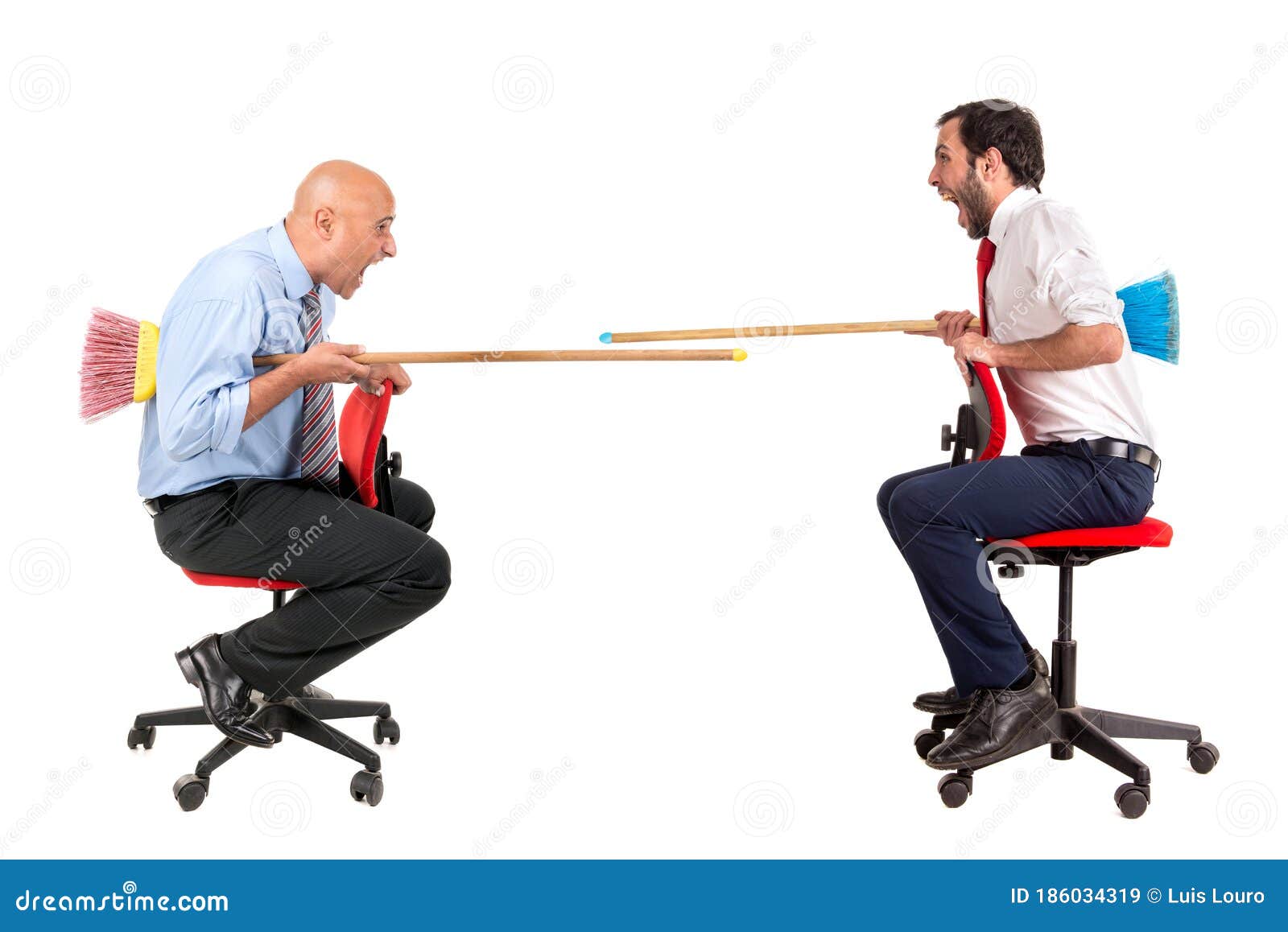Workers jousting isolated stock image. Image of professional - 186034319