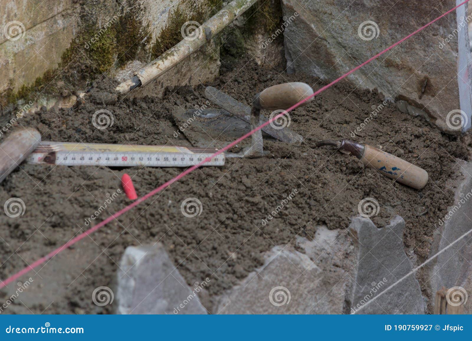 Craftsmen Processed Stone Slabs Stock Image - Image of floor ...