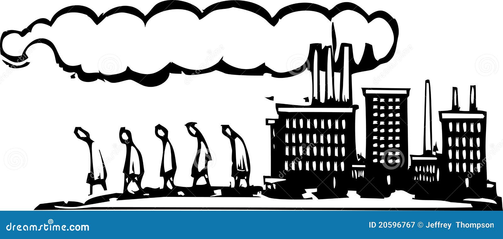 Workers leave factory stock vector. Illustration of manufacturing ...