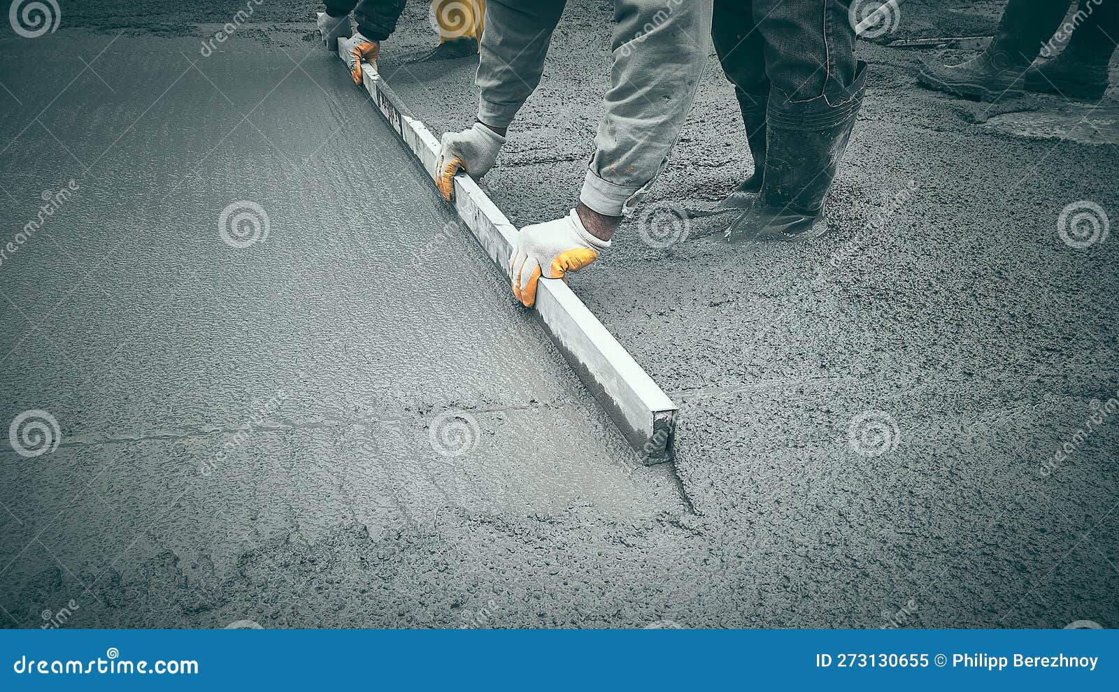 Workers Level Cement Mortar Stock Image - Image of masonry, person ...