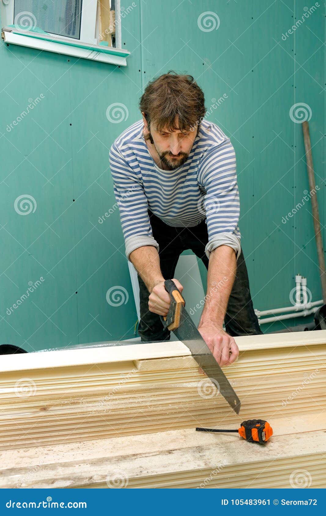 Workers Make Repairs in the Apartment Stock Image - Image of closeup ...