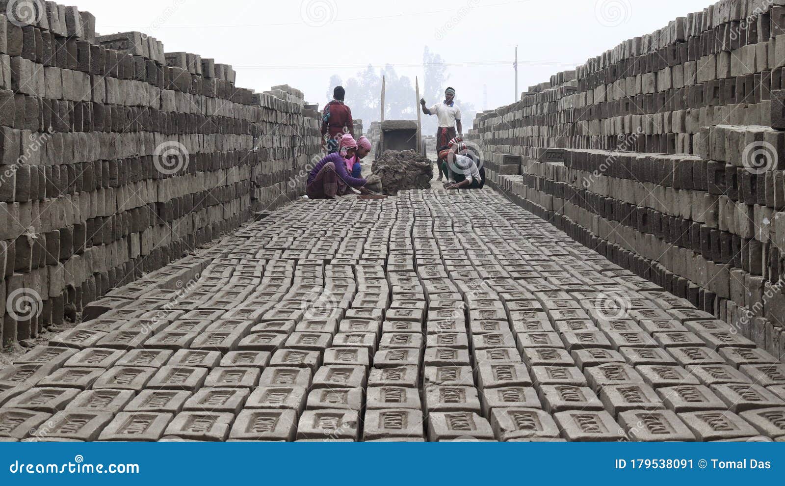 Workers are Making Brick in Brick Field Editorial Photo - Image of ...