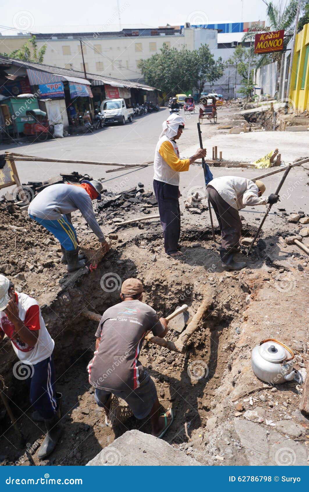 Roadside Drainage System Tray With Flowing Rain Water. Royalty-Free ...