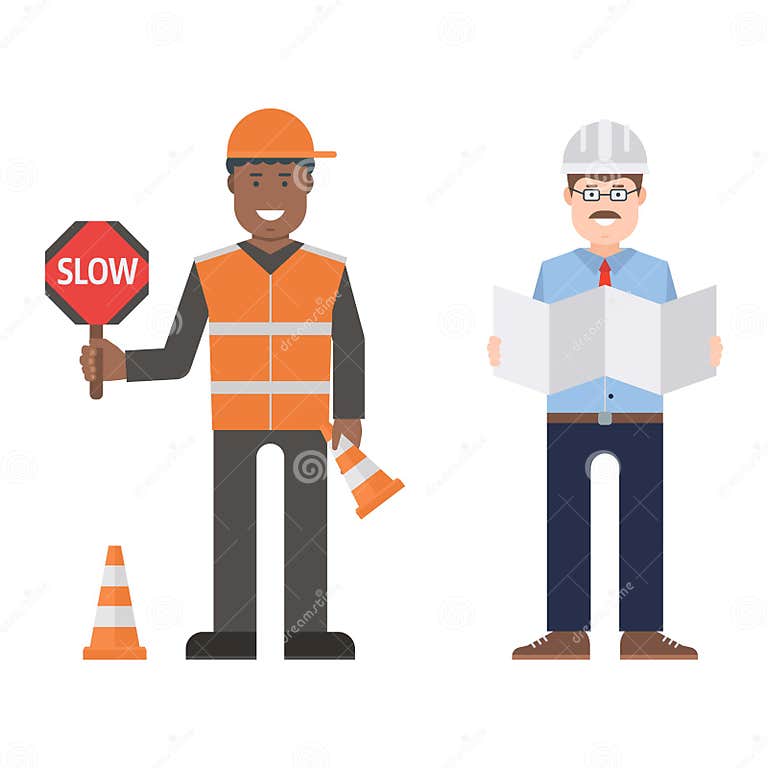 Workers man vector set. stock vector. Illustration of concept - 79601388