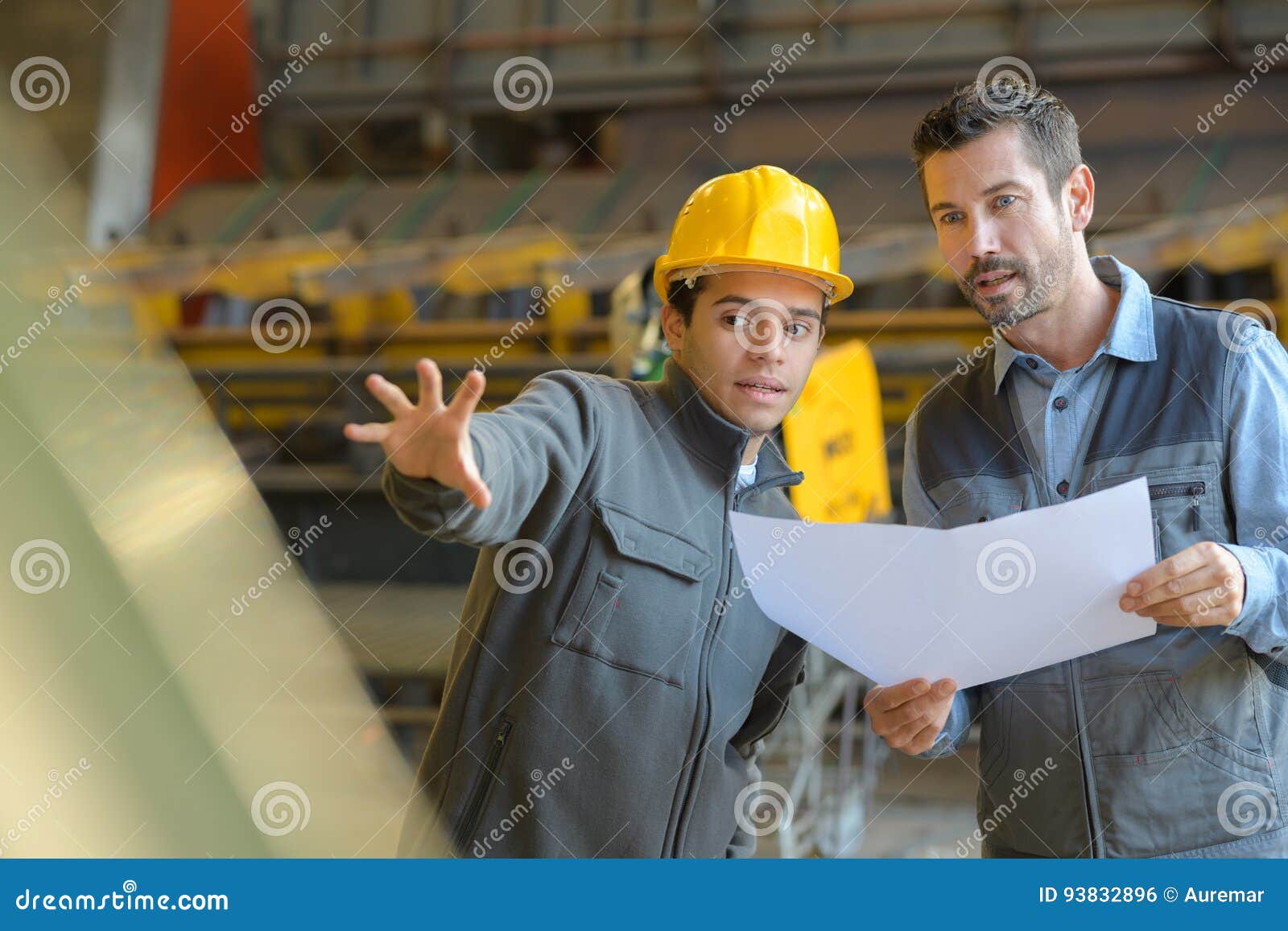 Workers at Manufacturing Area Stock Photo - Image of construction ...