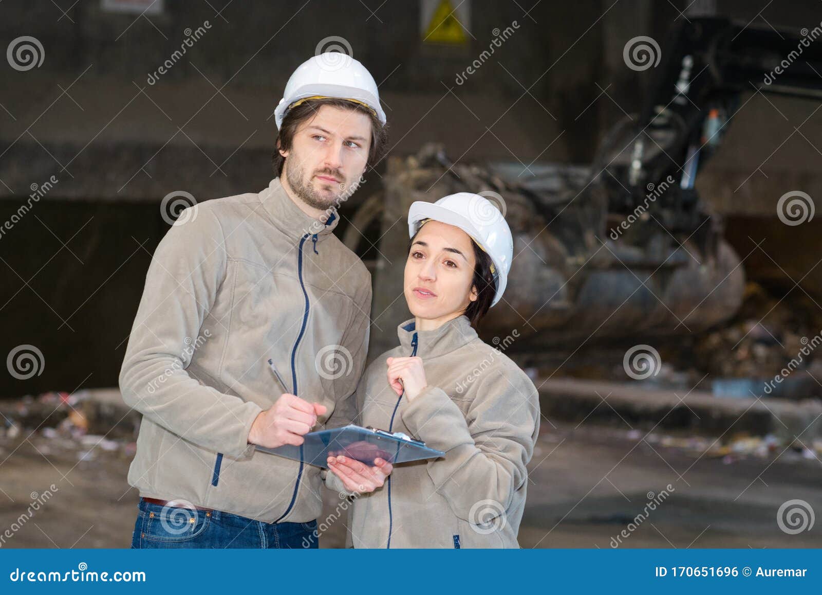 Workers in Plastic Recycling Plant Stock Photo - Image of pile, company ...