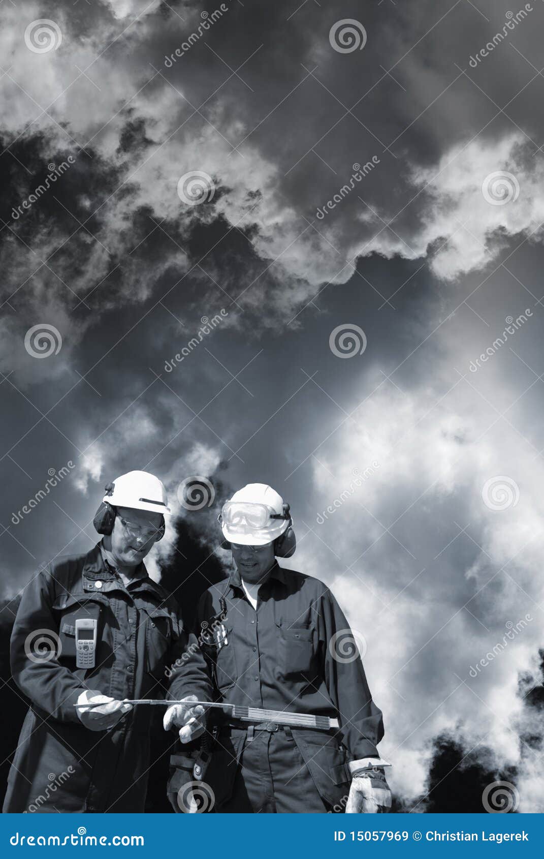 Workers and pollution stock image. Image of danger, pollution - 15057969