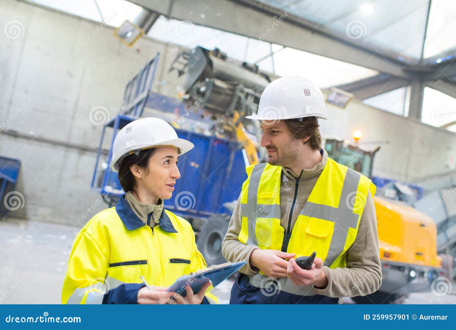 Workers at polymer plant stock image. Image of driver - 259957901
