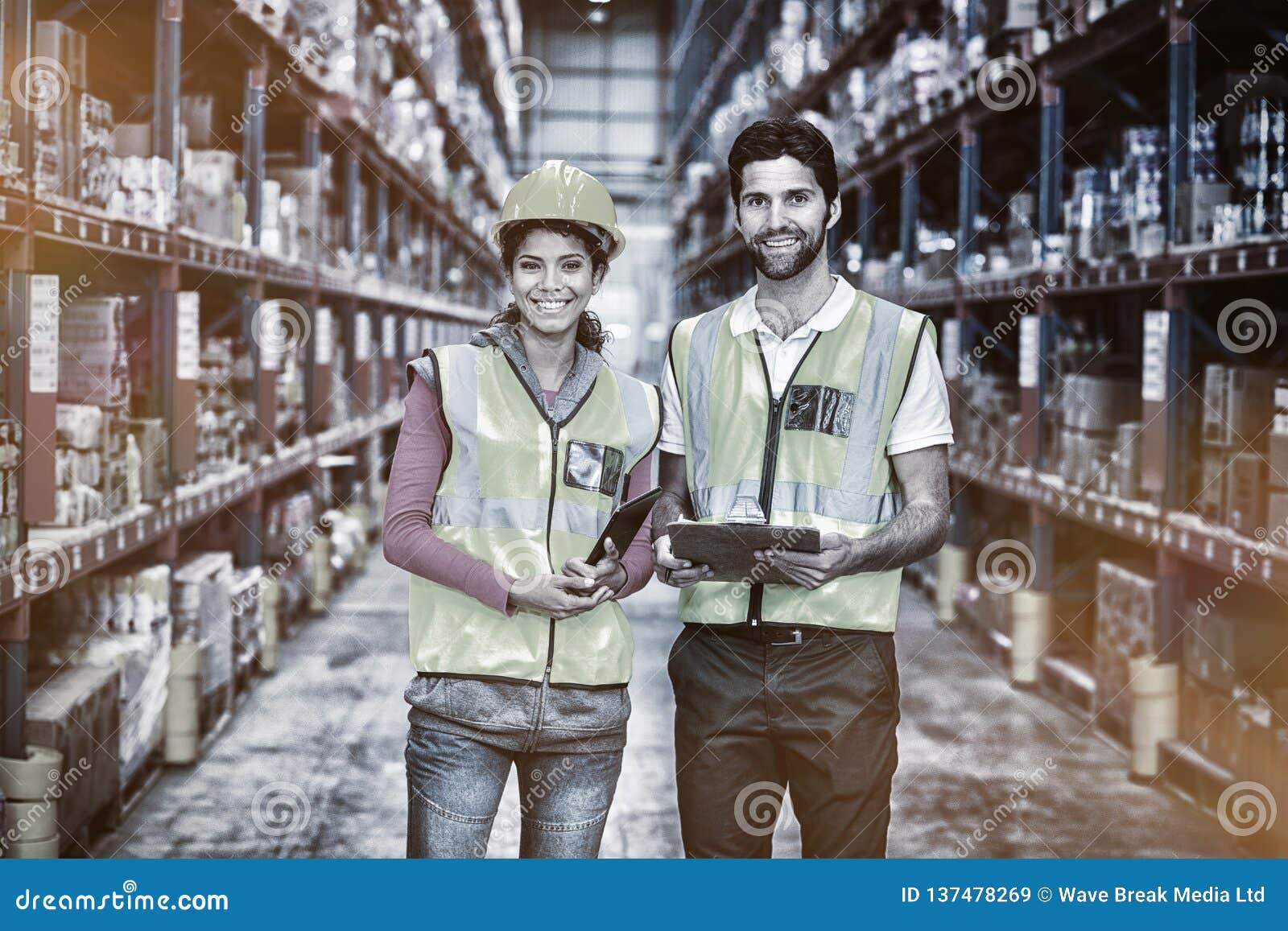 Workers are Posing and Smiling To the Camera Stock Image - Image of ...