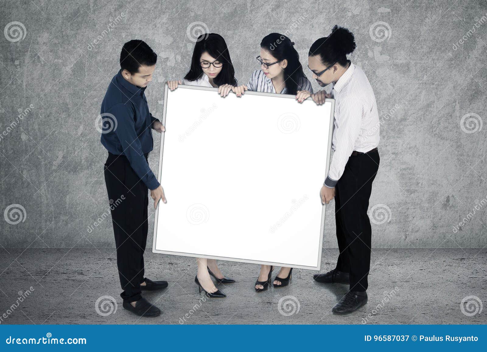 Workers Present Empty Banner Stock Image - Image of diversity ...
