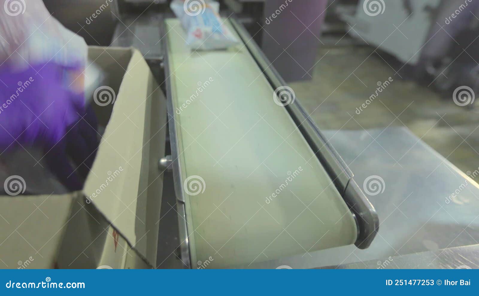 Workers Put Ice Cream into Boxes. Women Pack Ice Cream into Boxes Stock ...