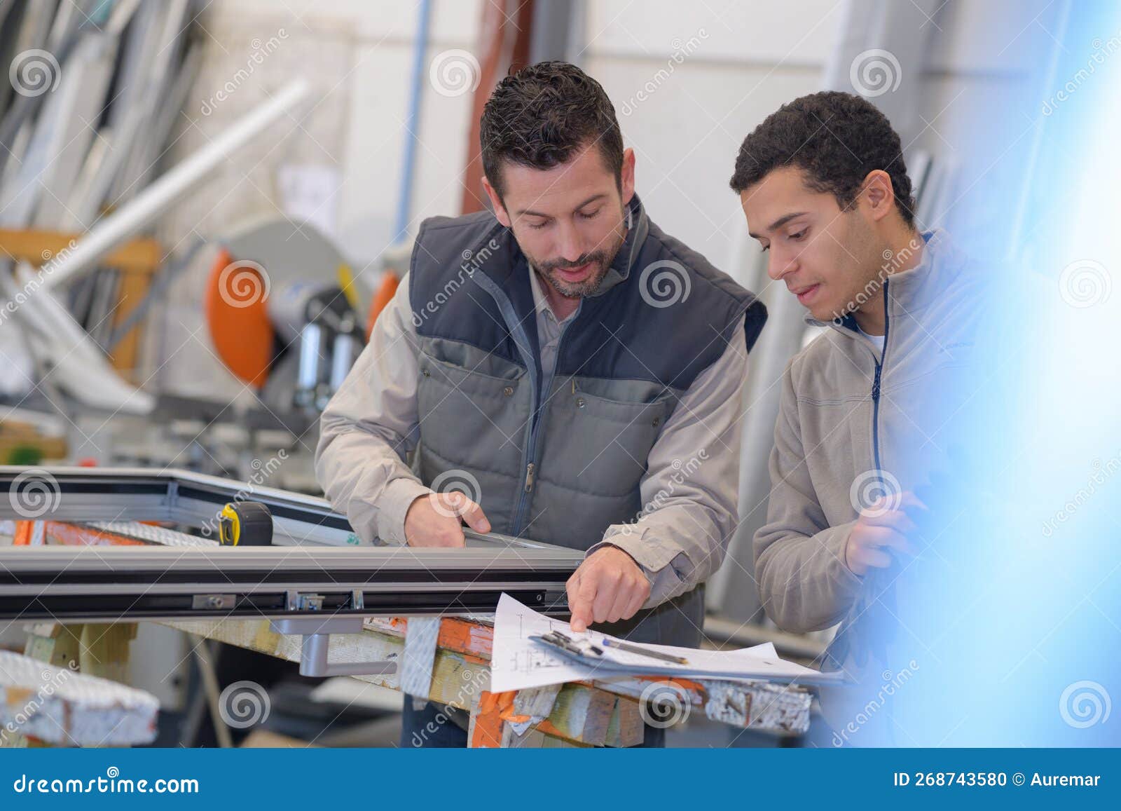 Workers with Pvc Windows and Doors Stock Photo - Image of storehouse ...