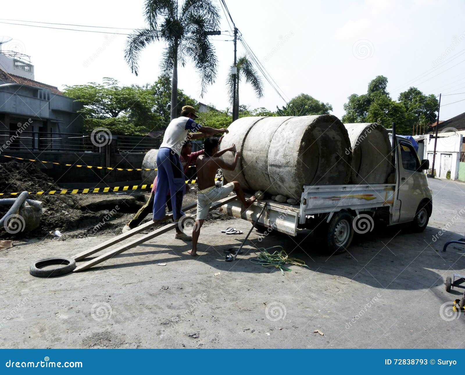 Workers editorial stock photo. Image of workers, culverts - 72838793