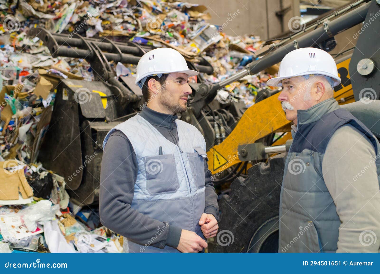 Workers Recycling Factory Talking Stock Image - Image of equipment ...