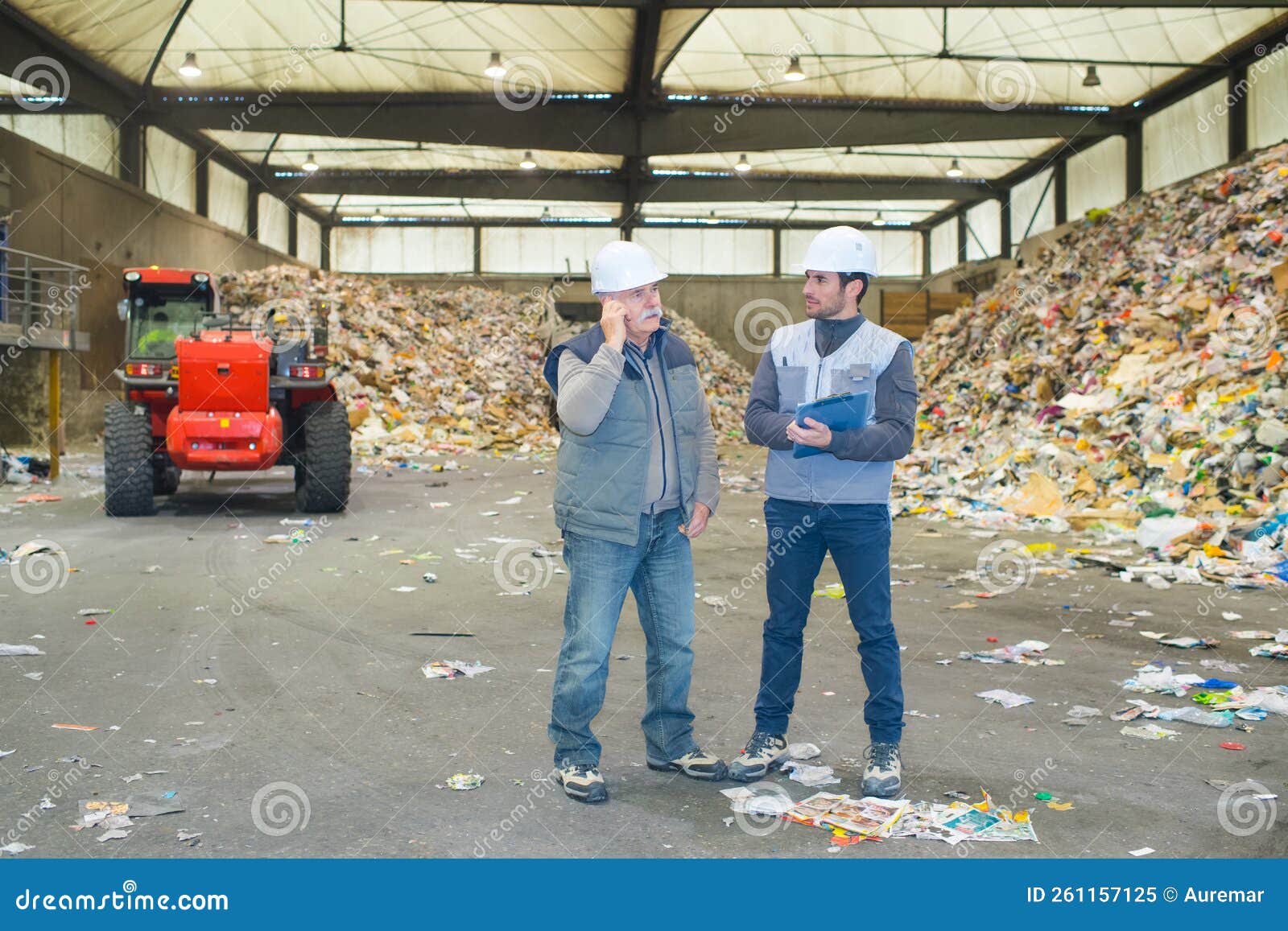 Workers Recycling Industrial Plant Stock Image - Image of mechanical ...
