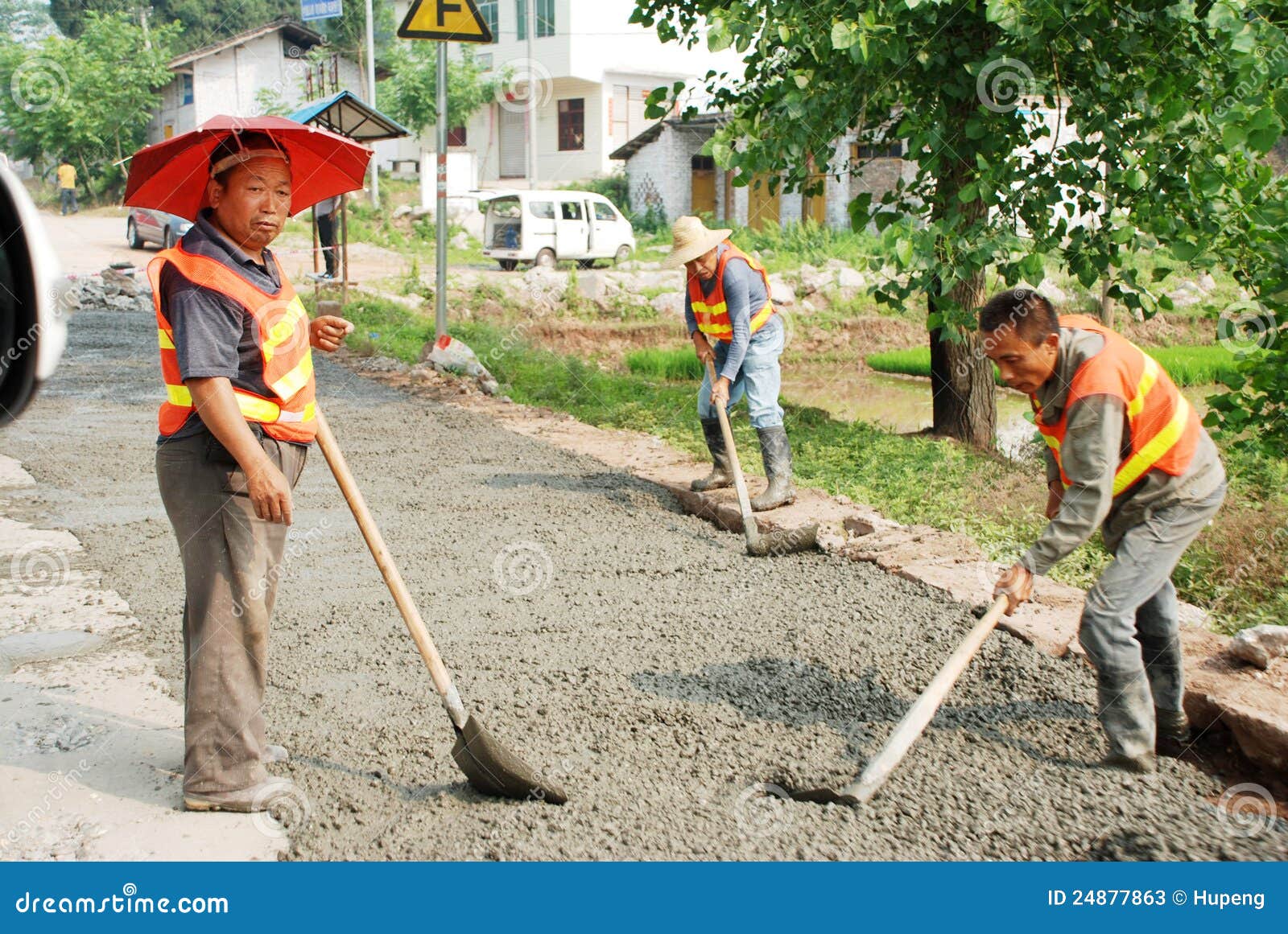 Repairing Road Under Construction At London City Center, United Kingdom ...