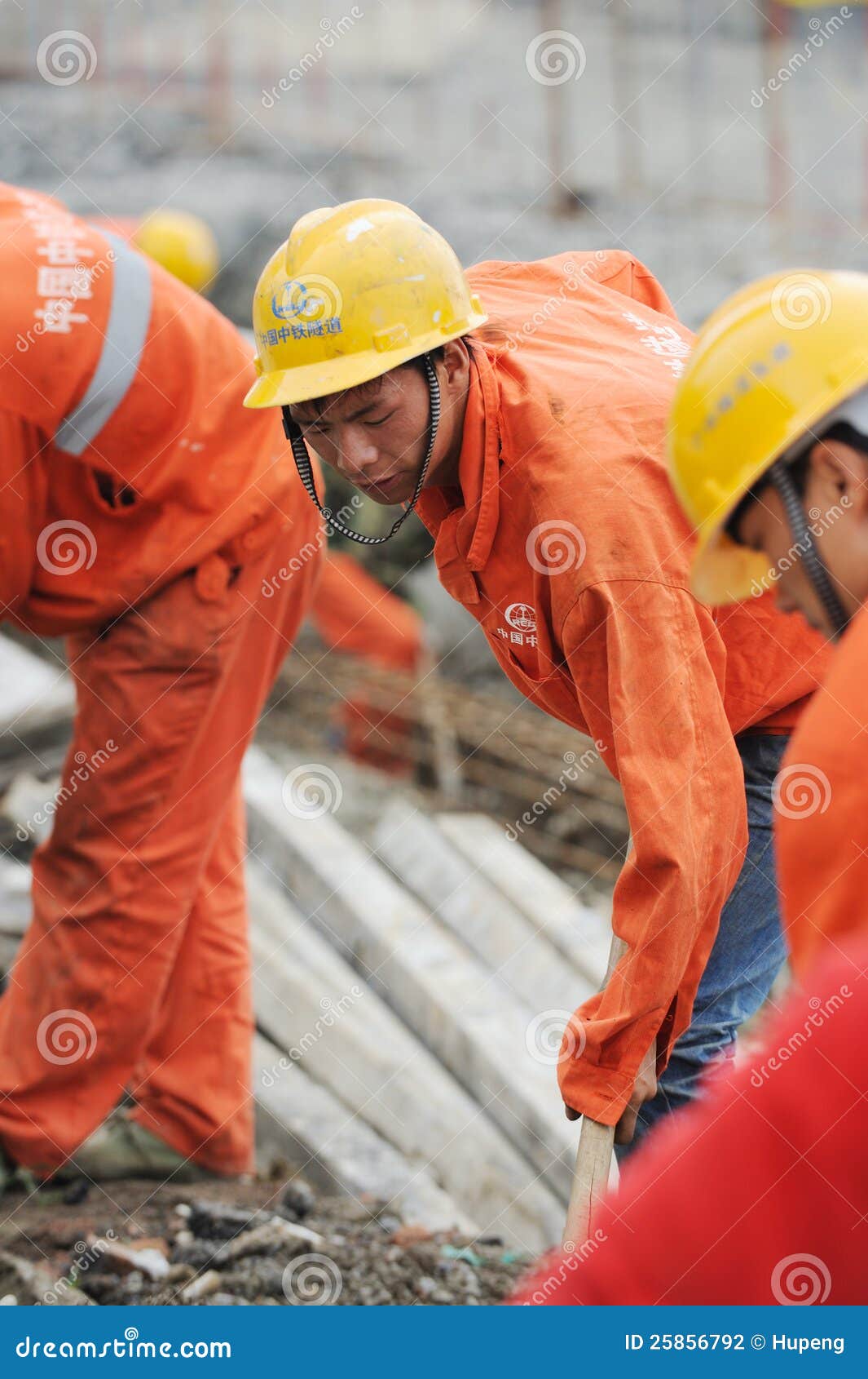 Workers are repairing road editorial photography. Image of business ...
